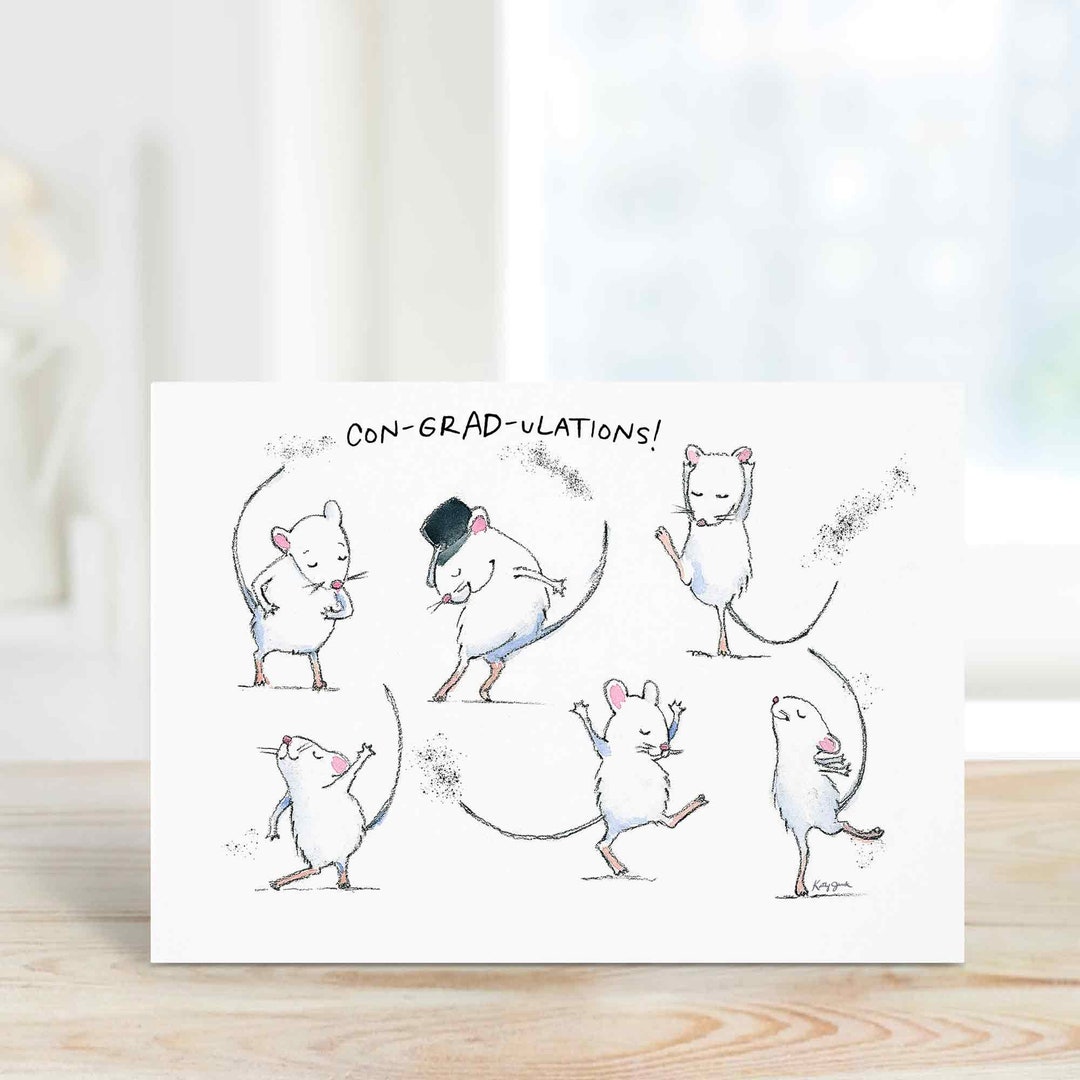 Dancing Mice Graduation Card for Elementary, Middle, High School ...