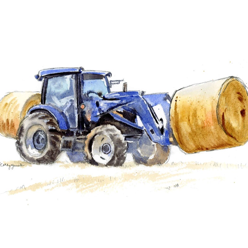 Blue Tractor - Etsy UK