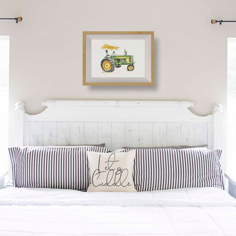 Print Green Tractor Wall Art Vintage Tractor Wall Decor - Etsy