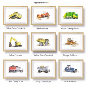 Garbage Truck Print, Choose From 3 Colors, Truck Wall Art, Toddler Boys ...