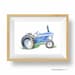 Blue Tractor Print Wall Art Tractor Wall Decor Nursery Wall - Etsy