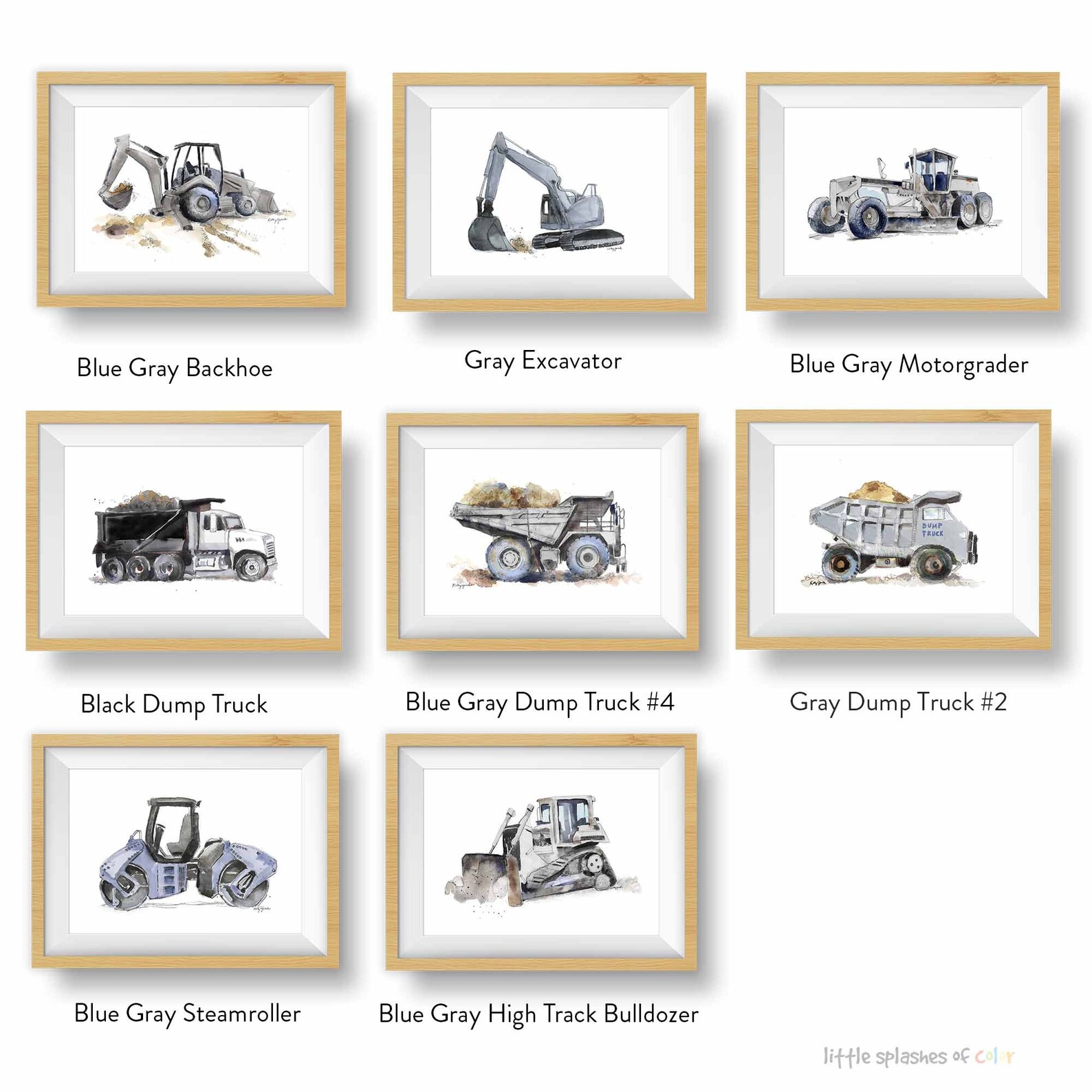 Gray Dump Truck Print, Construction Print Digital Download, Toddler ...