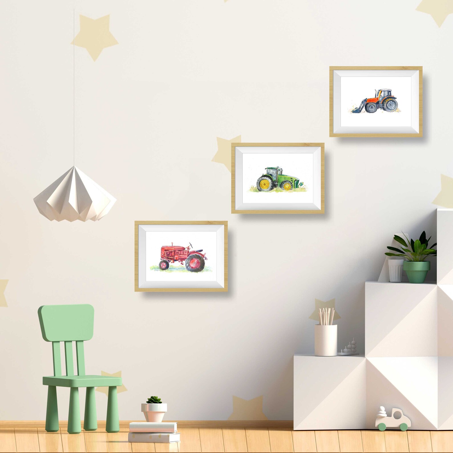 Red Tractor Print 1 Tractor Decor Farm Nursery Art Toddler - Etsy