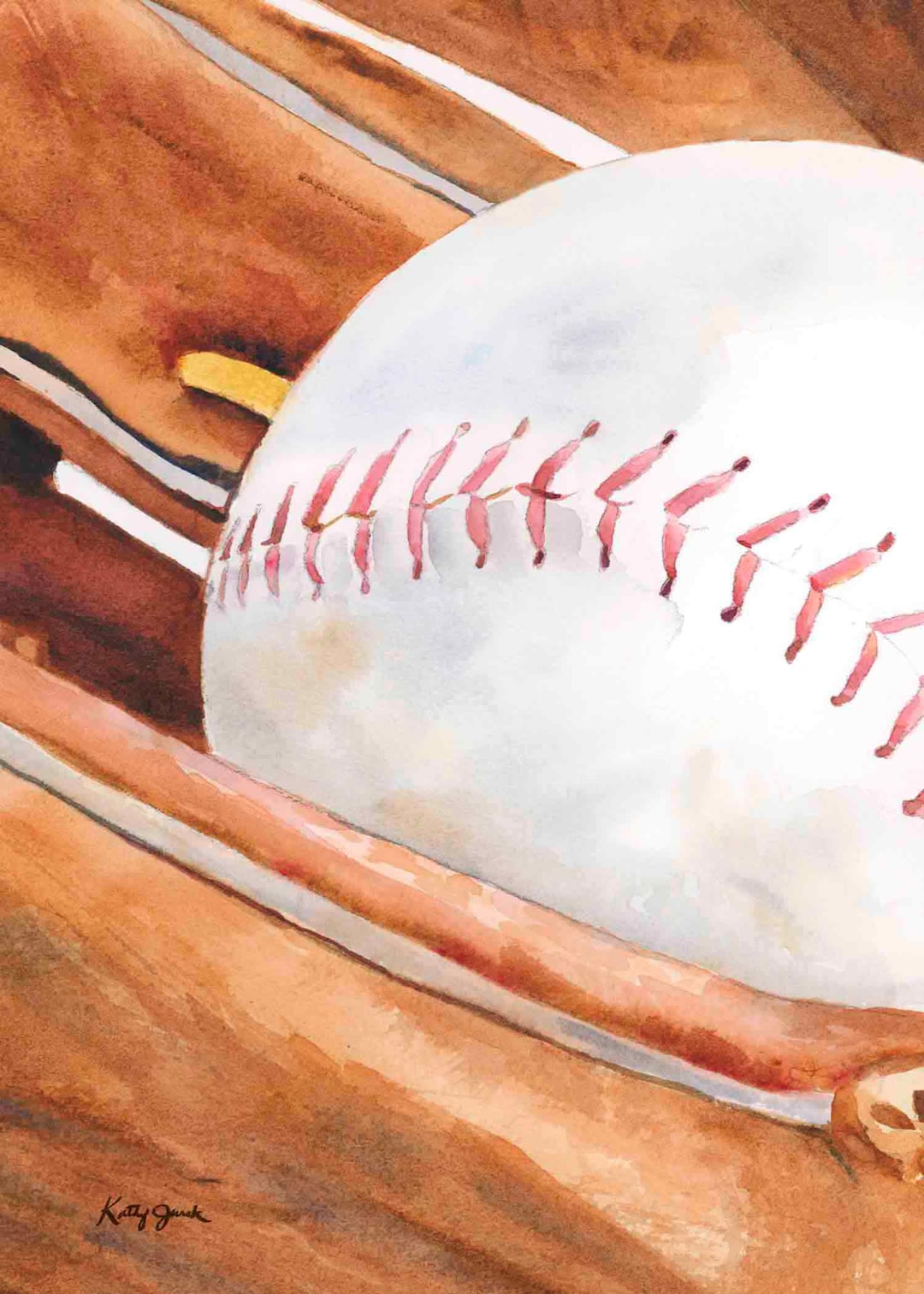 Baseball Mitt Art Print for Boys Room, Teen Toddler Wall Art, Sports ...