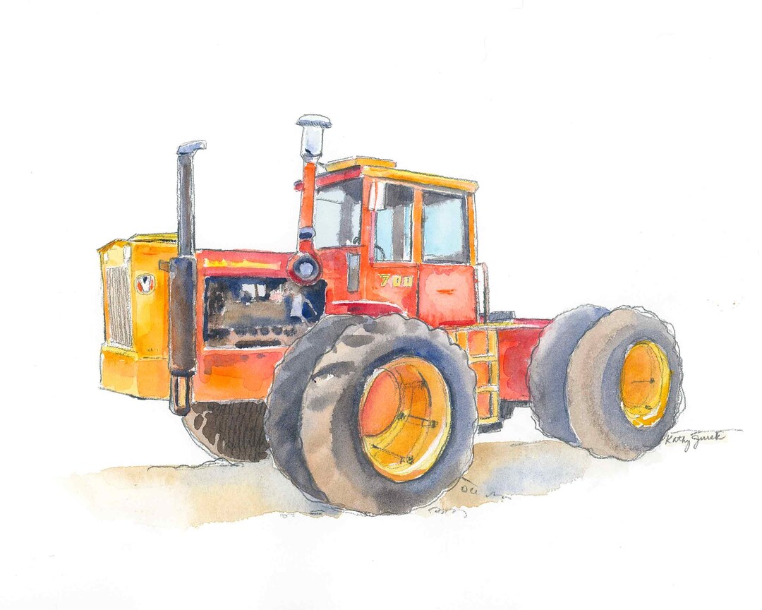 Red Tractor Print #14 for Boys Room, Tractor Decor, Farm Nursery Wall ...