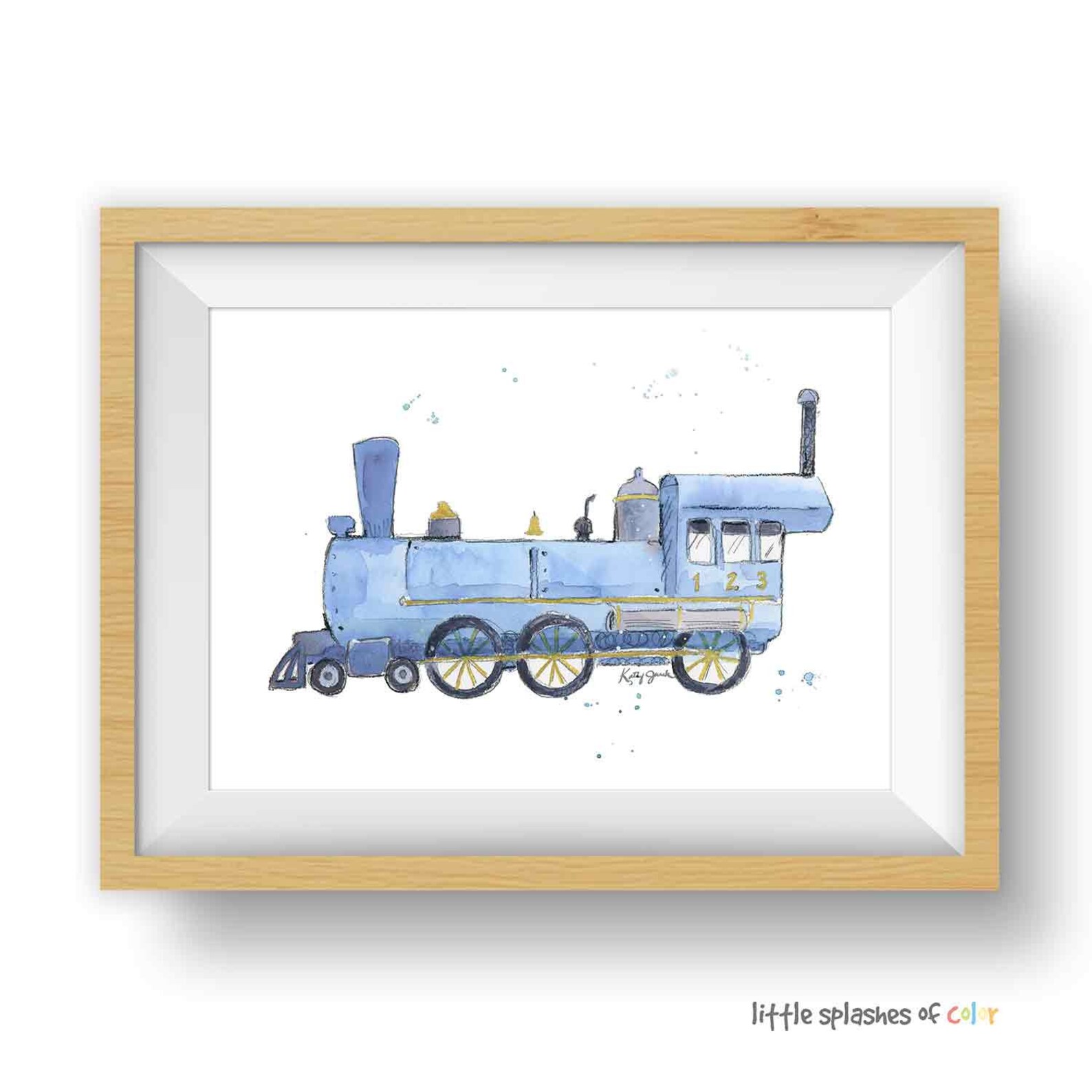 Light Blue Train Print for Toddler Boys Room Nursery Wall Art - Etsy