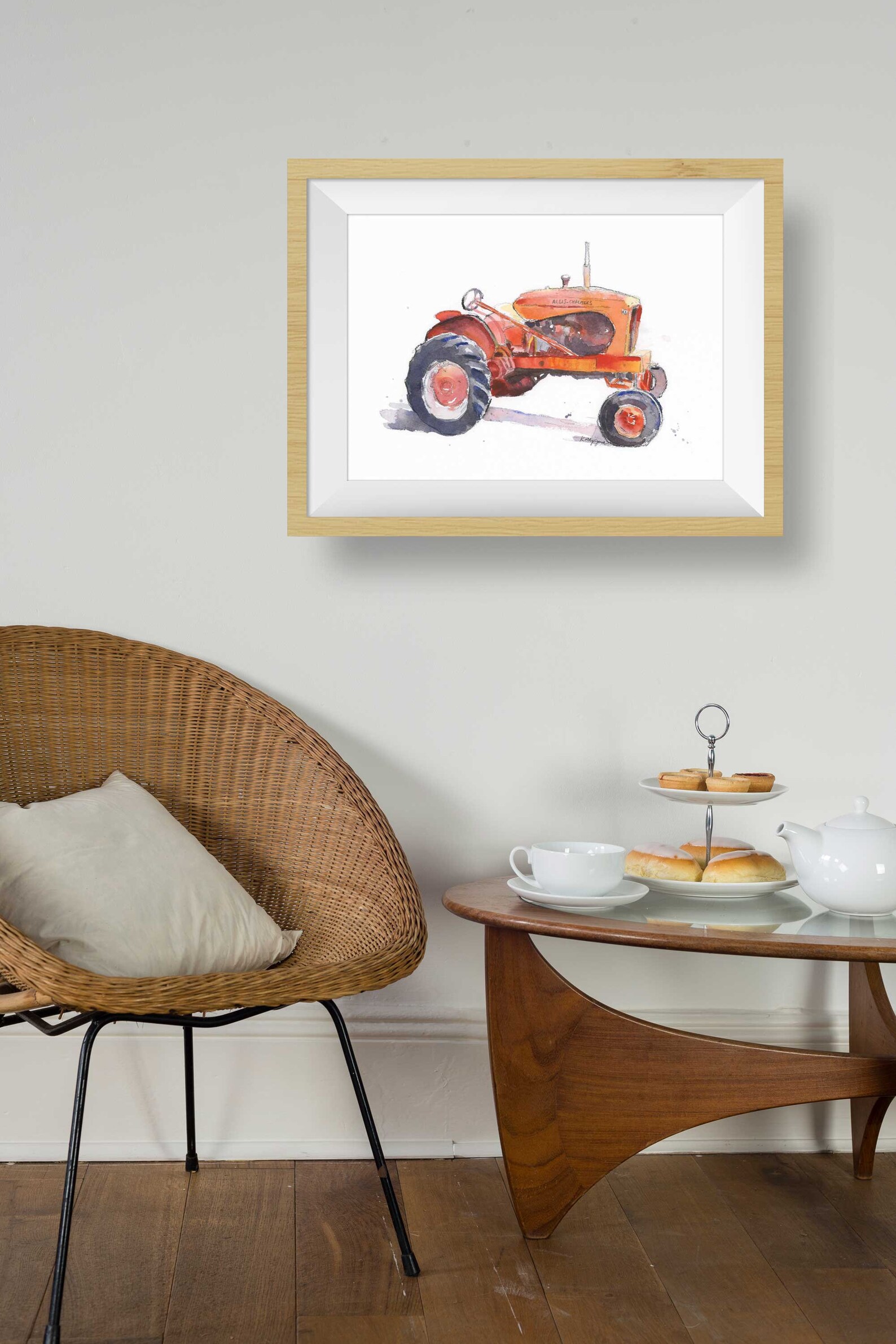 Red Tractor Print Gift for Dad Husband Boy Farm Nursery | Etsy