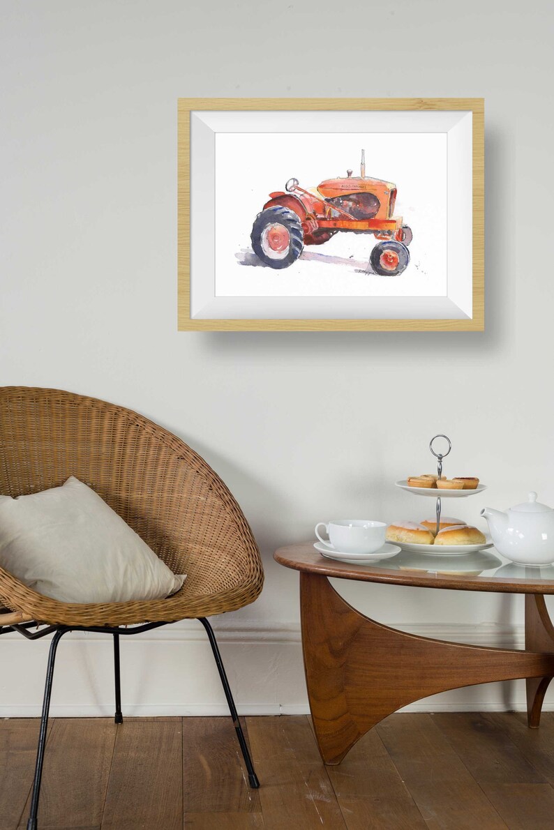 Red Tractor Print Gift for Dad Husband Boy Farm Nursery - Etsy