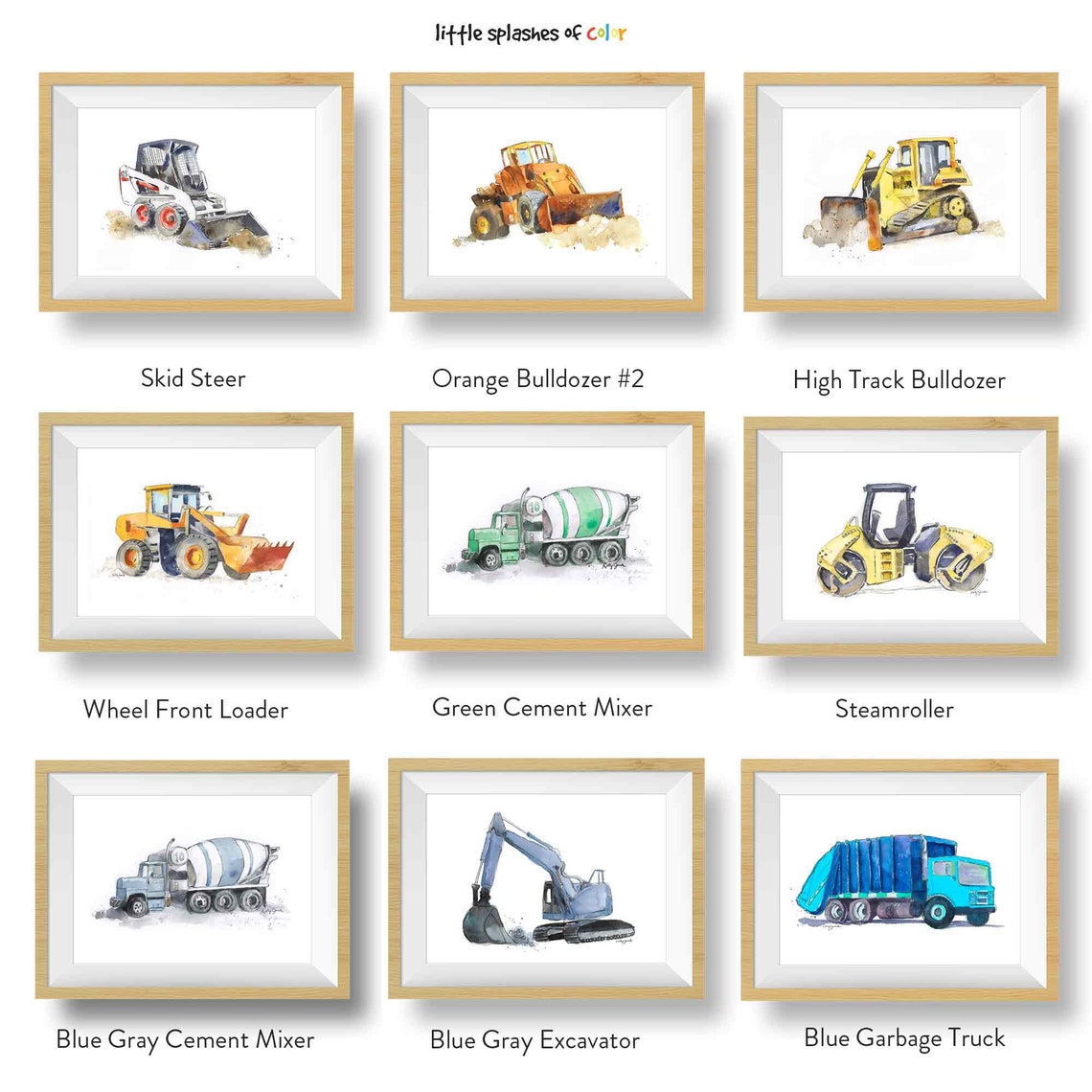 Gray Dump Truck Print, Kids Construction Wall Art, Toddler Boys Room ...