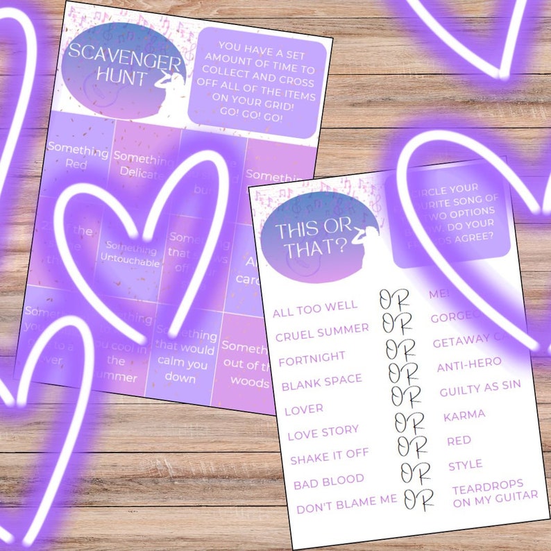 Taylor Swift Party Games Taylor Swift Bingo Swiftie Party Games Party ...