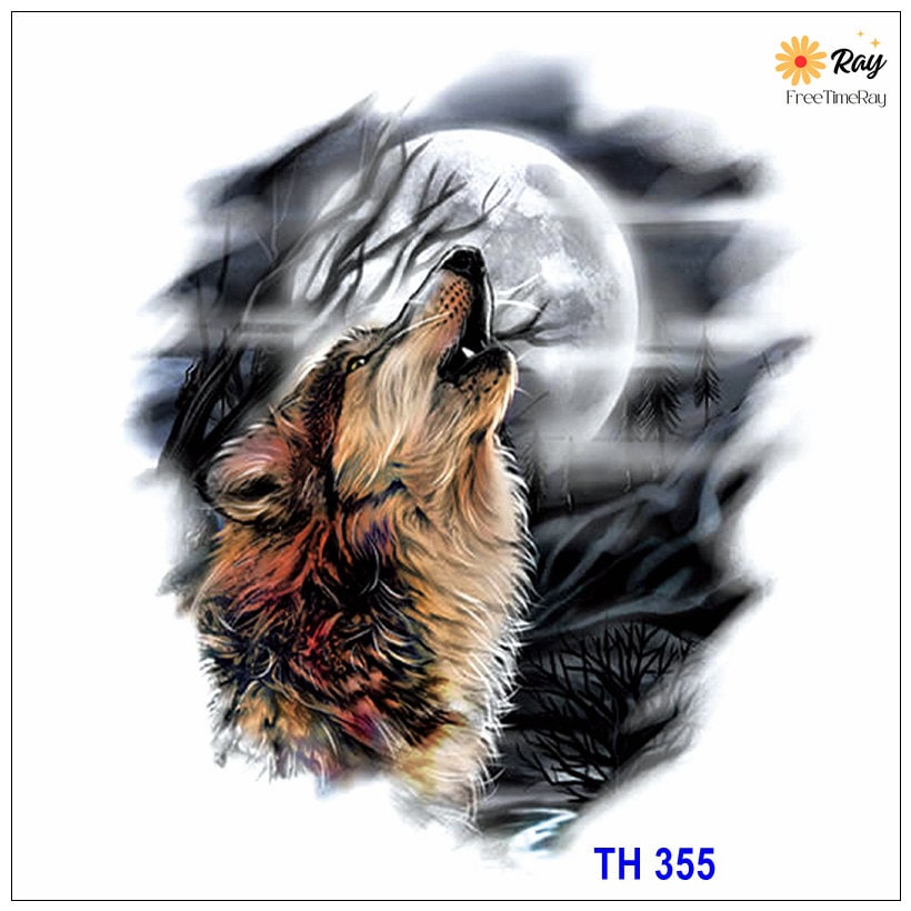 Wolf Howling At Full Moon Tattoo 250+ Wolf Howling Full Moon Stock