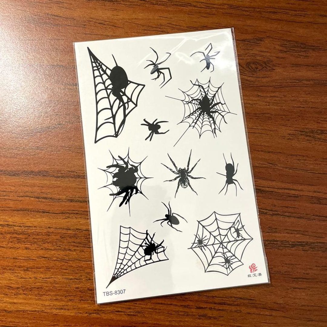 Spider Web Body Tattoo Halloween Body Waist Arm Neck Leg Temporary ...