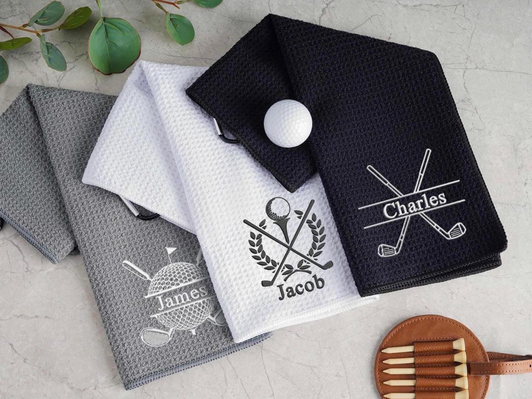 Personalized Embroidered Golf Towels,groomsmen Gifts,custom Golf Towels,monogrammed Golf Towels ...