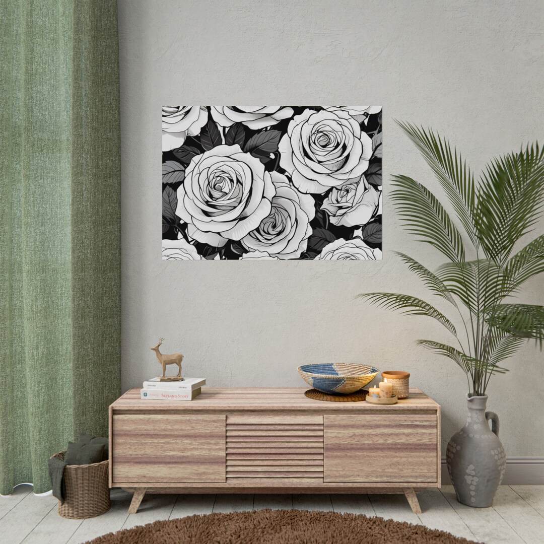 Rolled Poster With Roses - Etsy