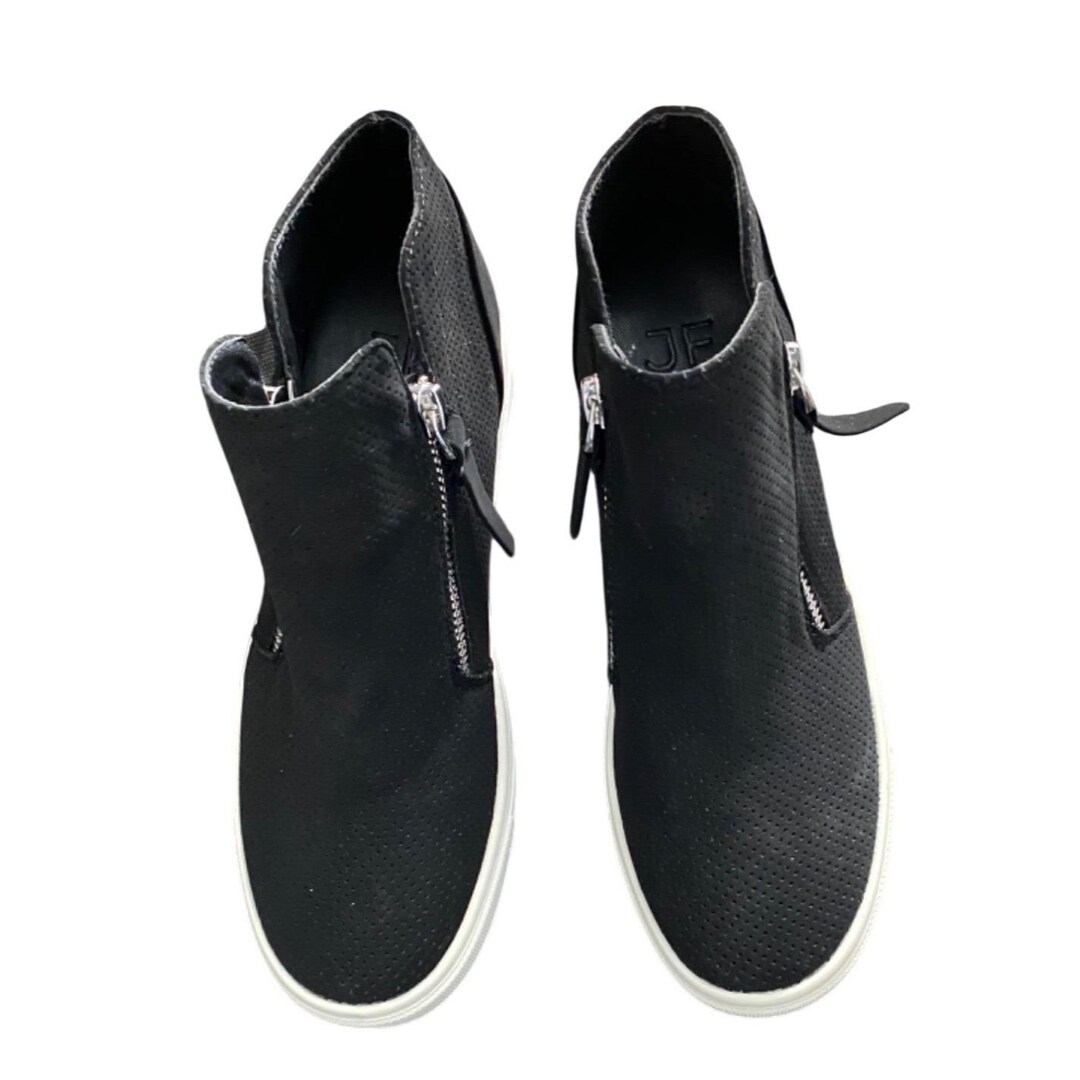Justfab Kayden Womens Black Perforated High Top Sneakers Size 6.5 With ...