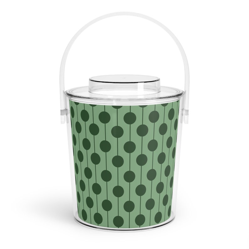 Retro Green Bucket With Tongs - Etsy