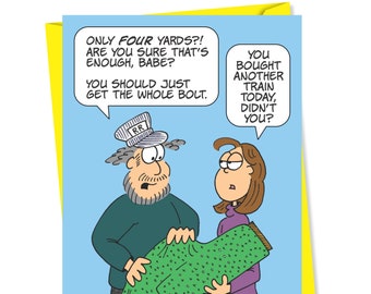 Too Hot to Quilt, Birthday Card, by the Yard® Comics, Quilt Card ...