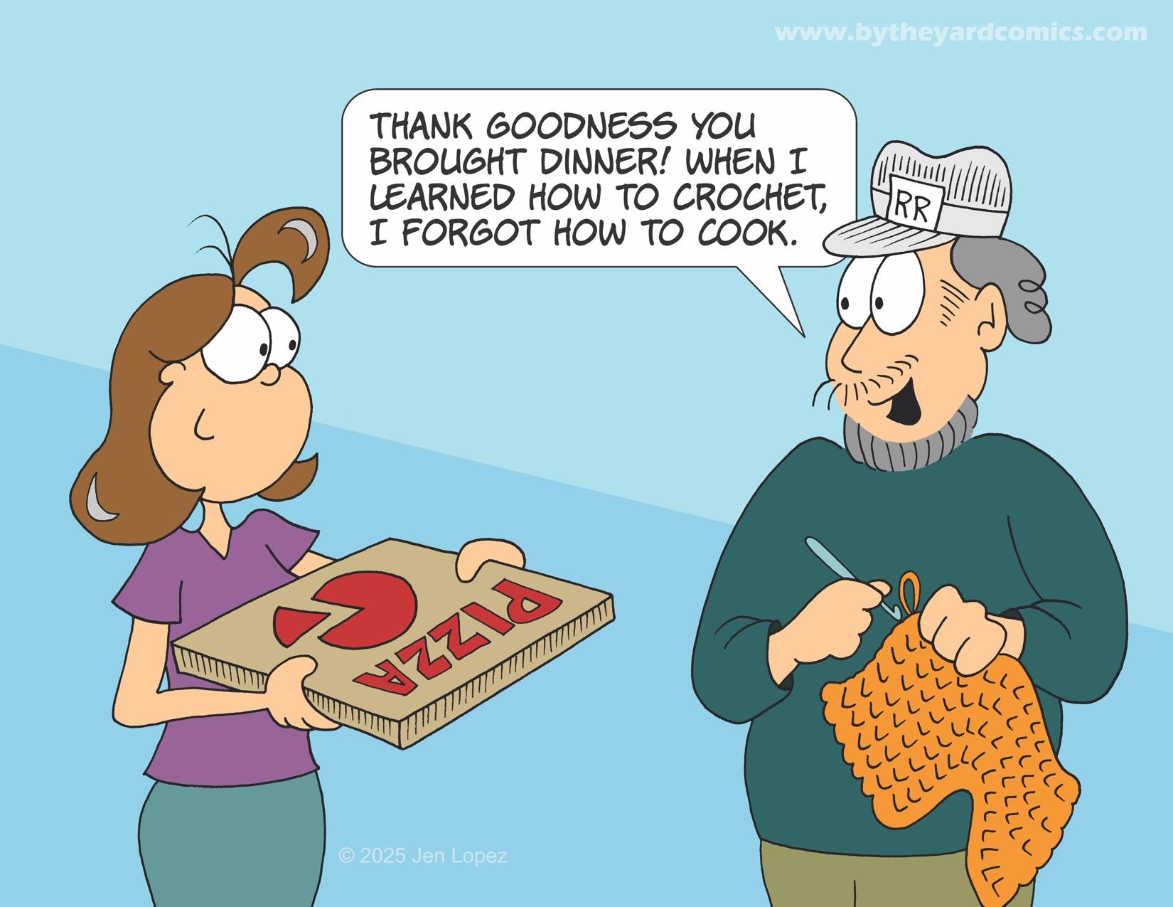 2026 Knit Calendar, Crochet Calendar, by the Yard Comics, Gift for ...