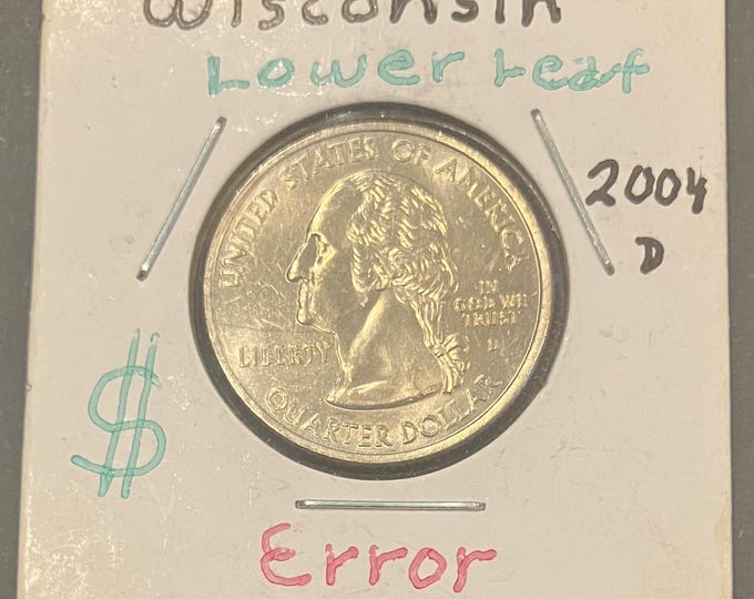 U.S. Wisconsin Quarter High Leaf and Low Leaf Errors - Etsy