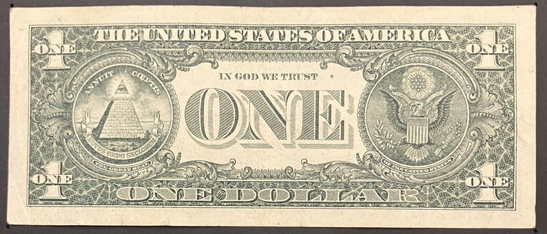 U.S. Currency Paper One Dollar Bill - Etsy