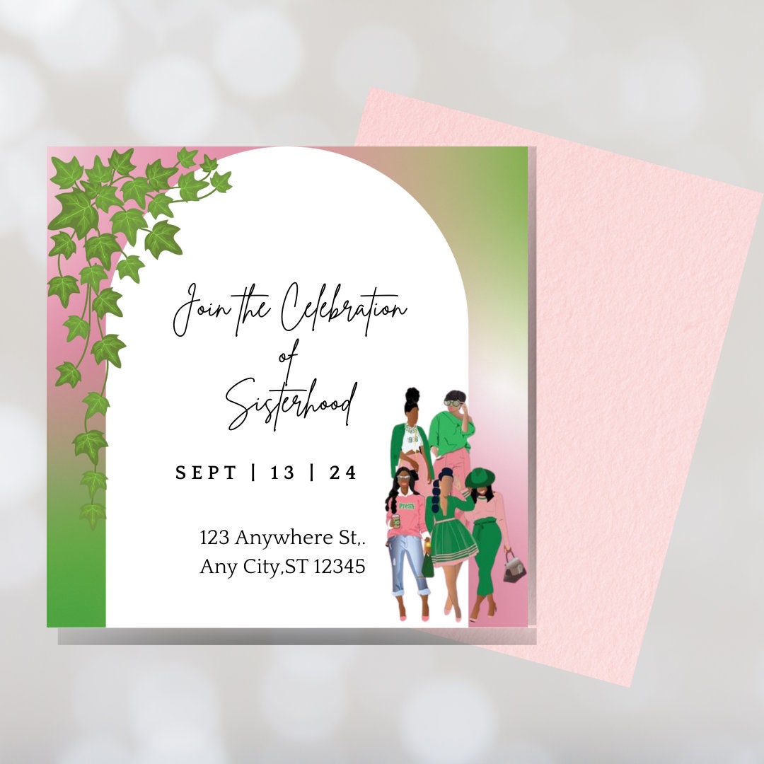 Customizable AKA Event Invitation - Etsy