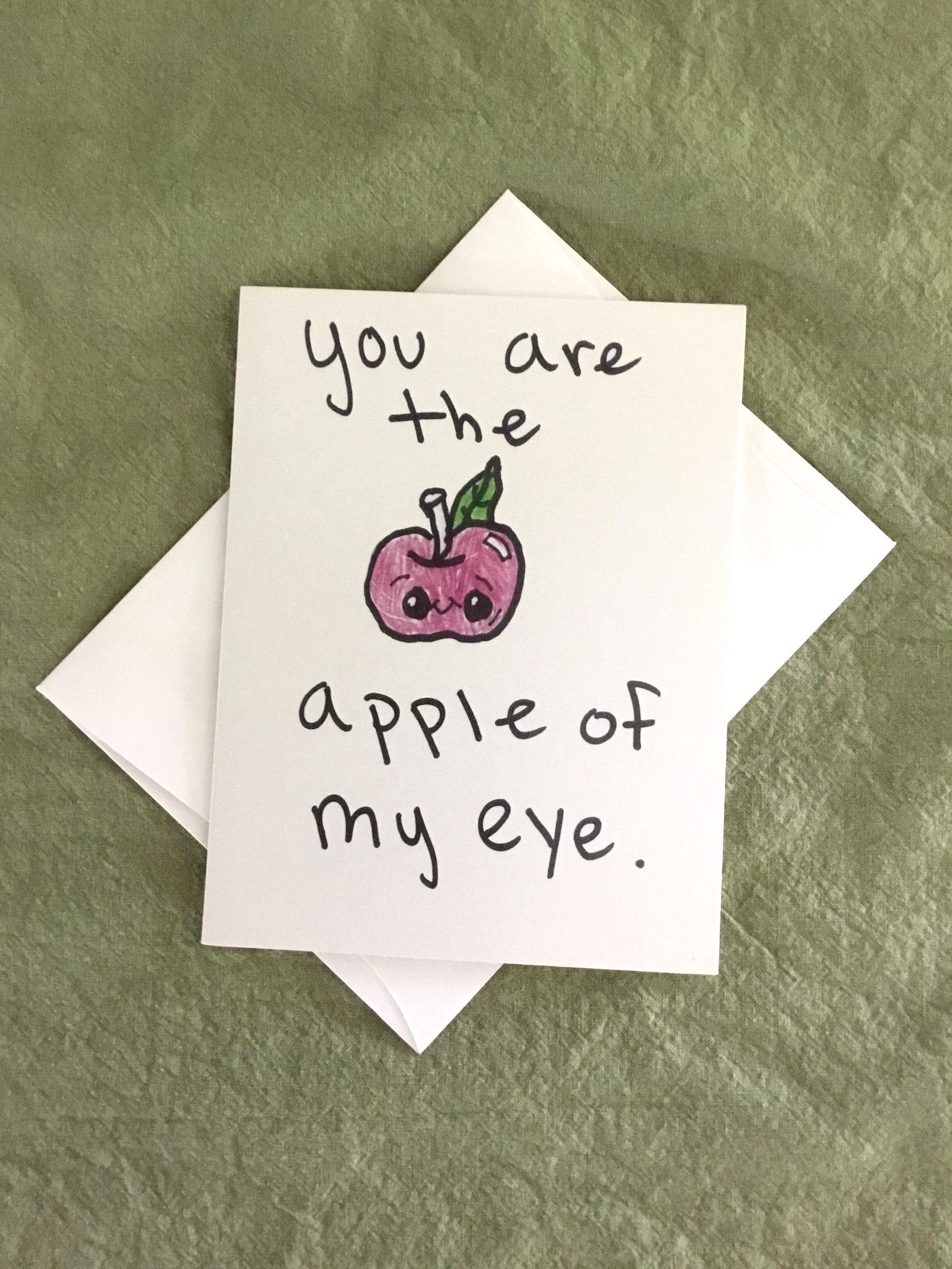 Handmade Apple Card - Etsy
