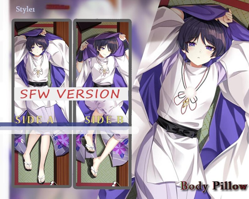 Body Pillow Cover Genshin Impact Art (NSFW Available),personalized ...
