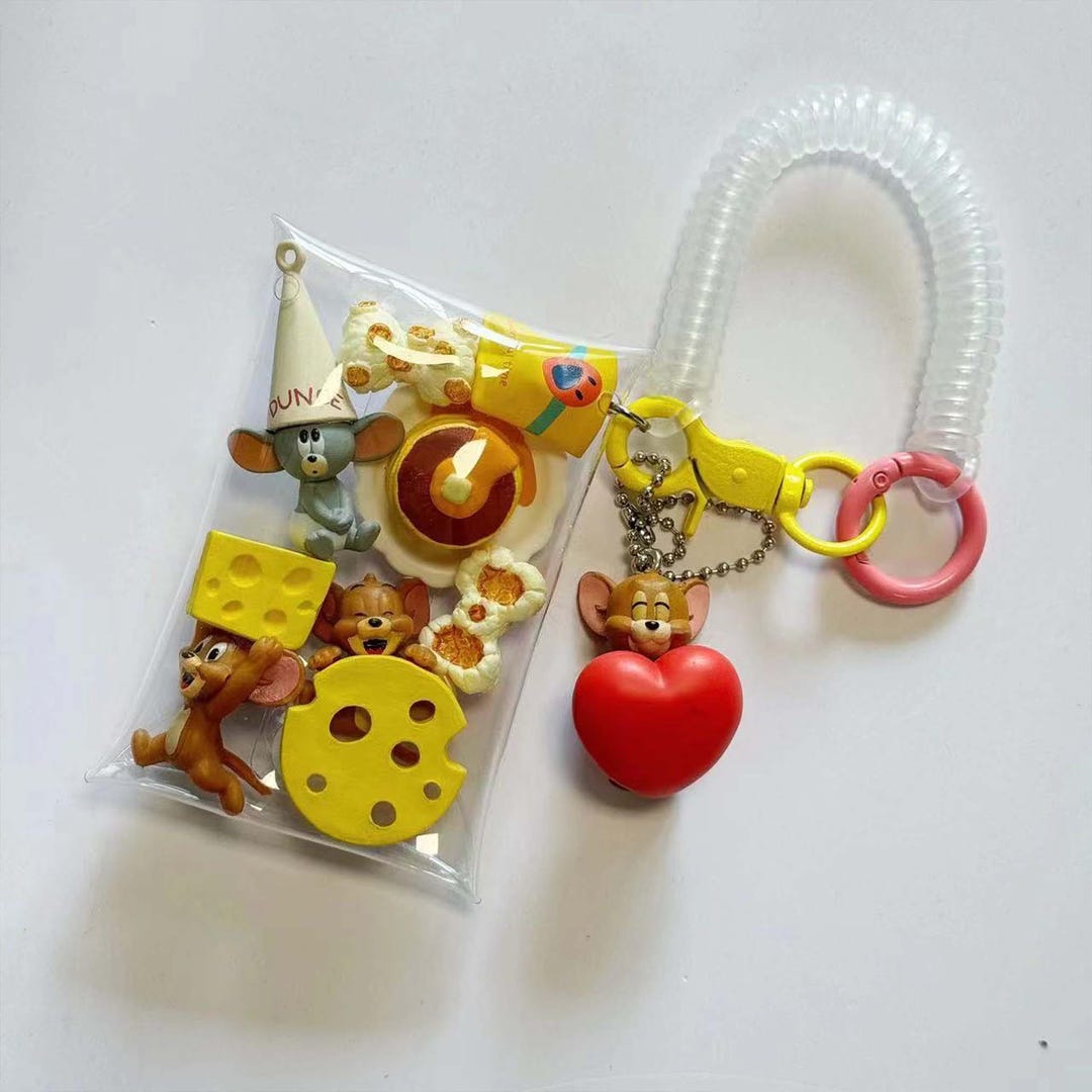Cute Cartoon Food Keychain Key Accessories, Mini Food Keychain Bag ...
