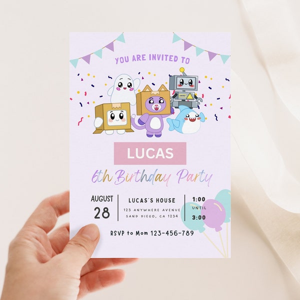 Lanky Birthday Invitation - Etsy