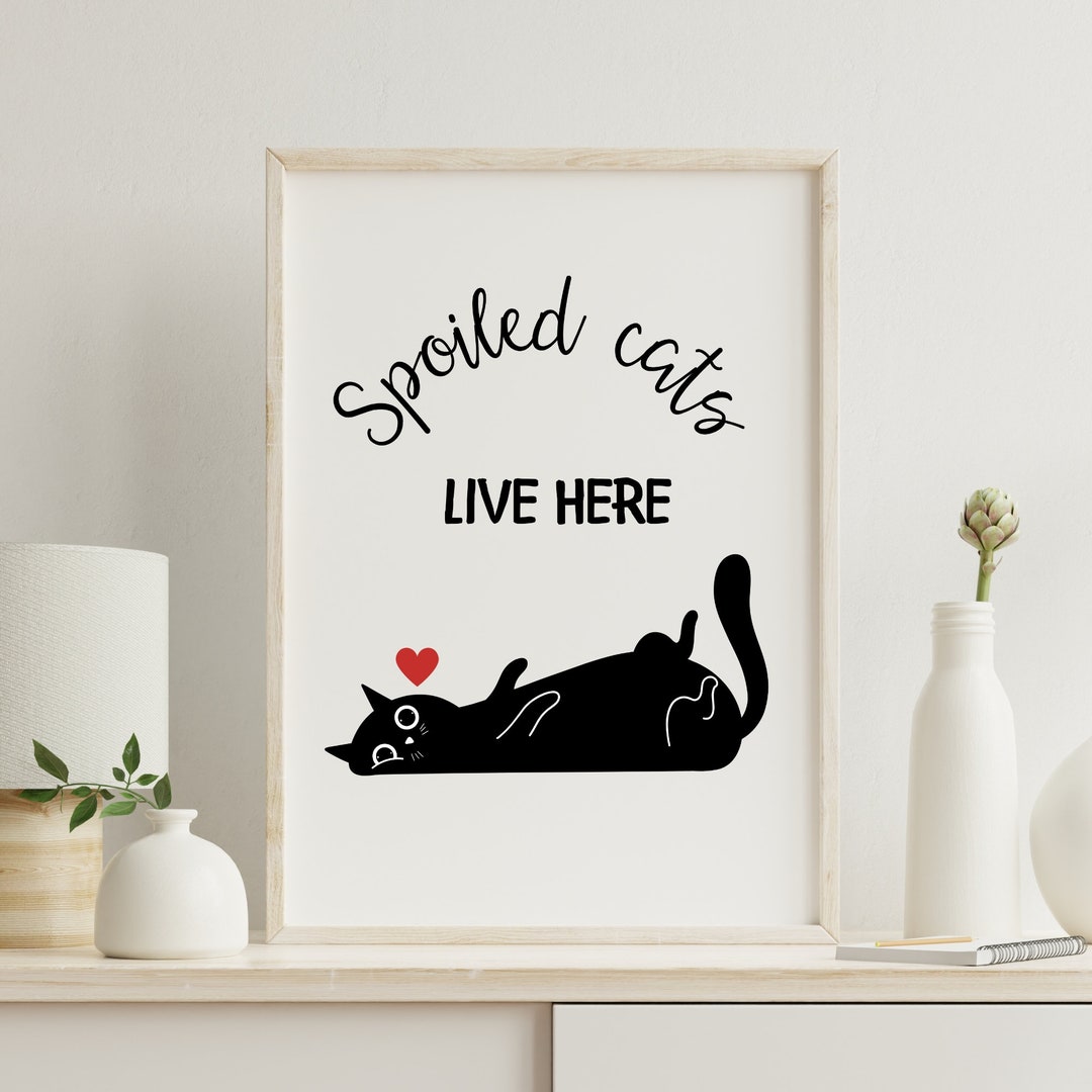 Printable Cat Mother's Day, Cute Cat Sign, Keep Cat in Sign, Keep Door ...
