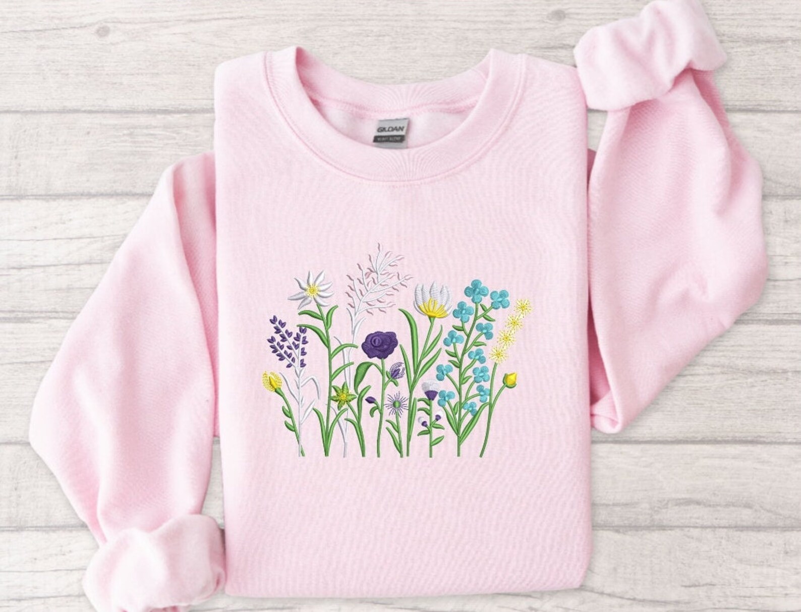 Cottagecore Embroidery Sweatshirt, Wildlife Crewneck, Botanical Sweater ...
