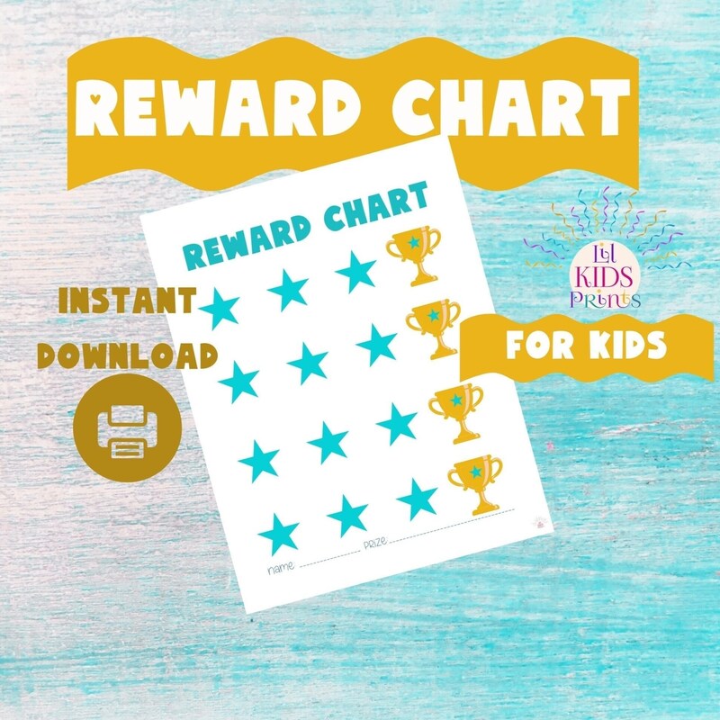 Gold Star Chart Digital File - Etsy