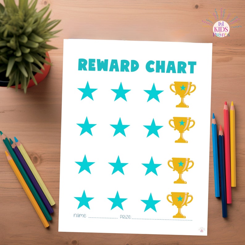 Child Reward Star Chart. Motivation and Gratification Sheet. Favor and ...