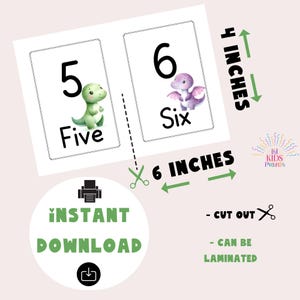 Learn to Count Numbers 1 to 10 With Digital Dinosaur Flash Cards ...