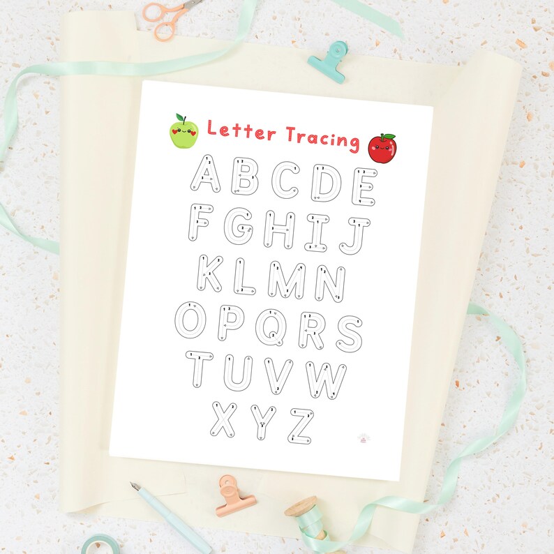 Printable PDF Worksheet. Learn to Trace Alphabet Letters From A to Z ...
