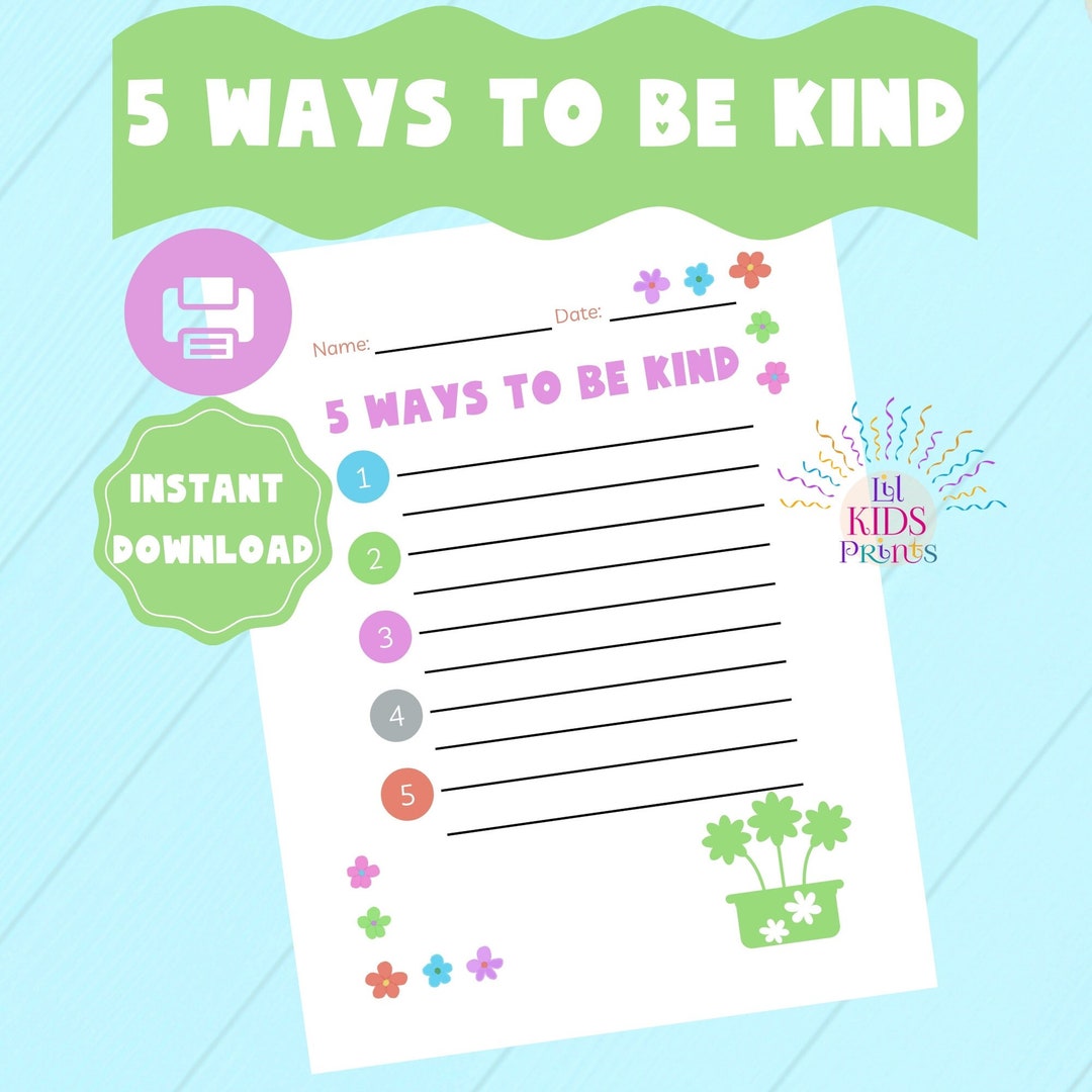 Downloadable Worksheet on Kindness and Politeness. Handwrite and Print ...