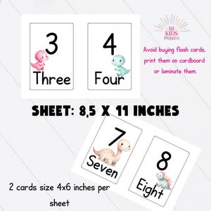 Learn to Count Numbers 1 to 10 With Digital Dinosaur Flash Cards ...