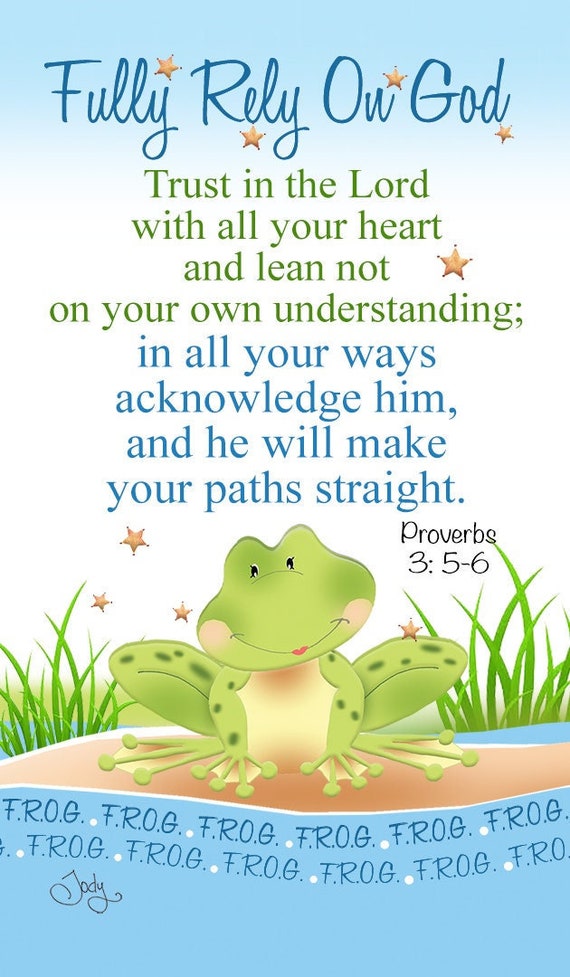 Fully Rely on God F.R.O.G. Magnet | Etsy