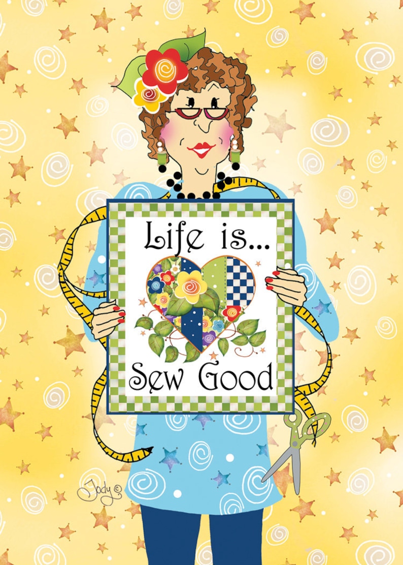 Greeting Card - Life is Sew Good - Etsy