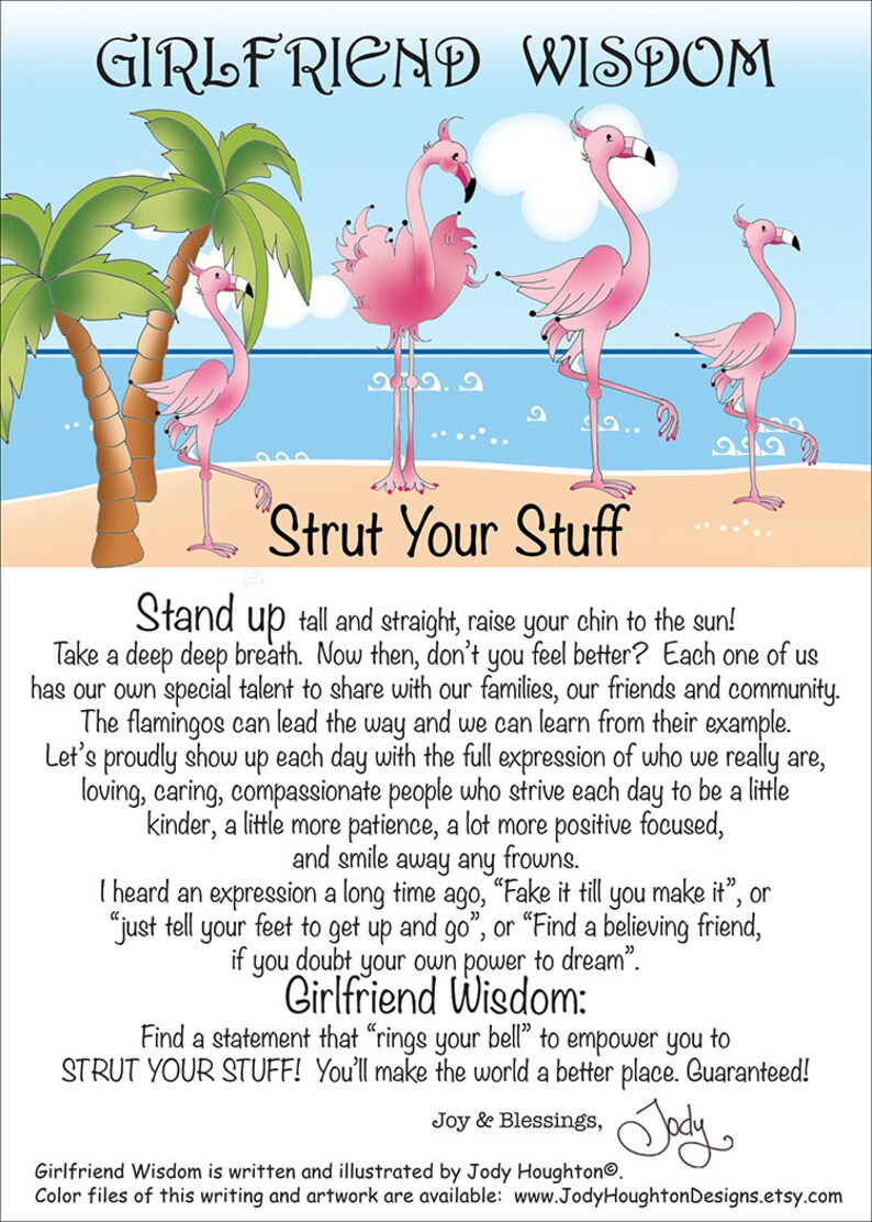 Girlfriend Wisdom Column Strut Your Stuff - Etsy