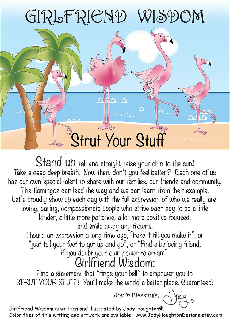 Girlfriend Wisdom Column Strut Your Stuff - Etsy
