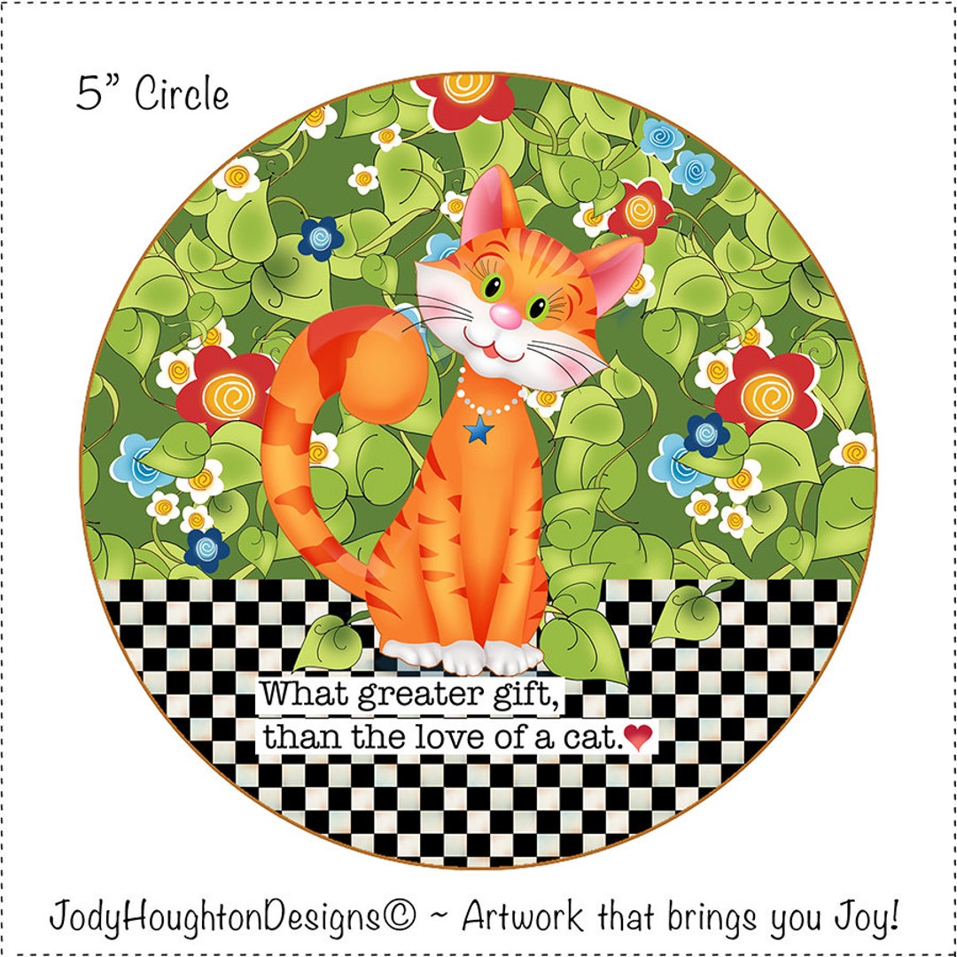 Sweet Kitty Cat 5" Round Fabric Panels for Rope Bowls #R.08 - Etsy