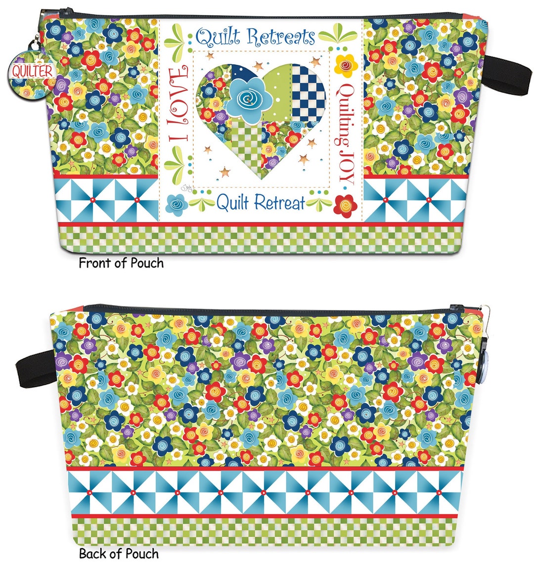 I Love Quilting - Quilting Joy Printed Zipper Pouch Panel Kit - Etsy