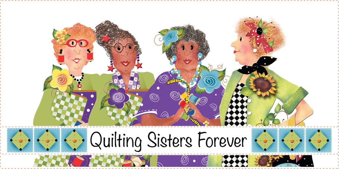 6" X 12" Fabric Art Panel -quilting Sisters Forever - Etsy