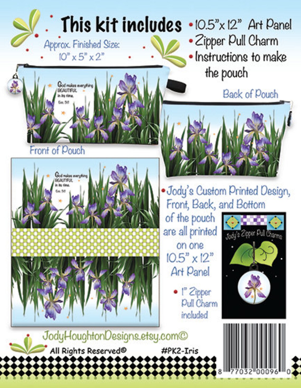 PK2 Iris Kit for an Inspirational Zippered Pouch God Mades - Etsy