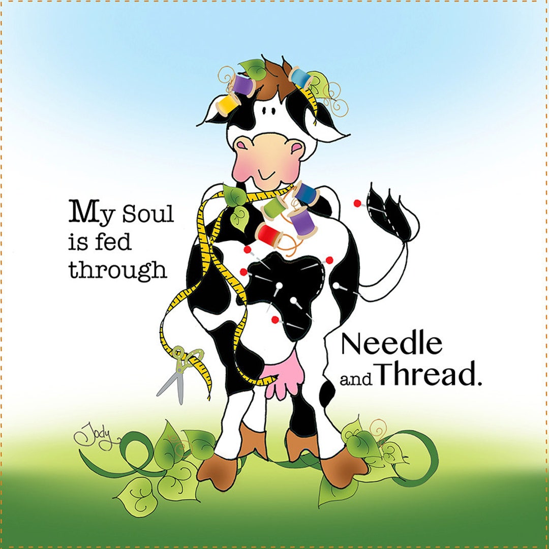 Soul Cow - 6" Fabric Art Panel - Etsy