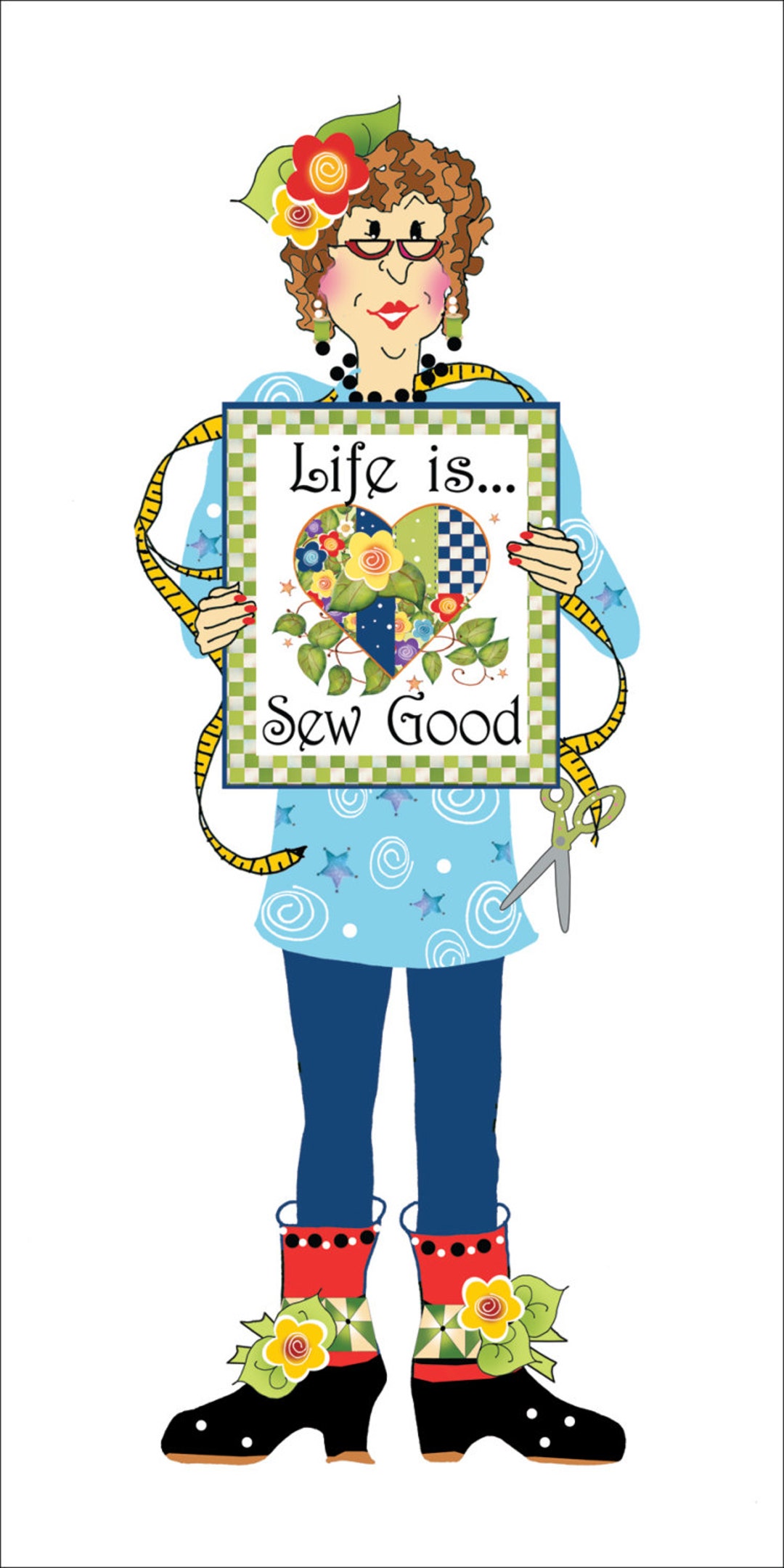 6 X 12 Fabric Art Panel Life is Sew Good - Etsy