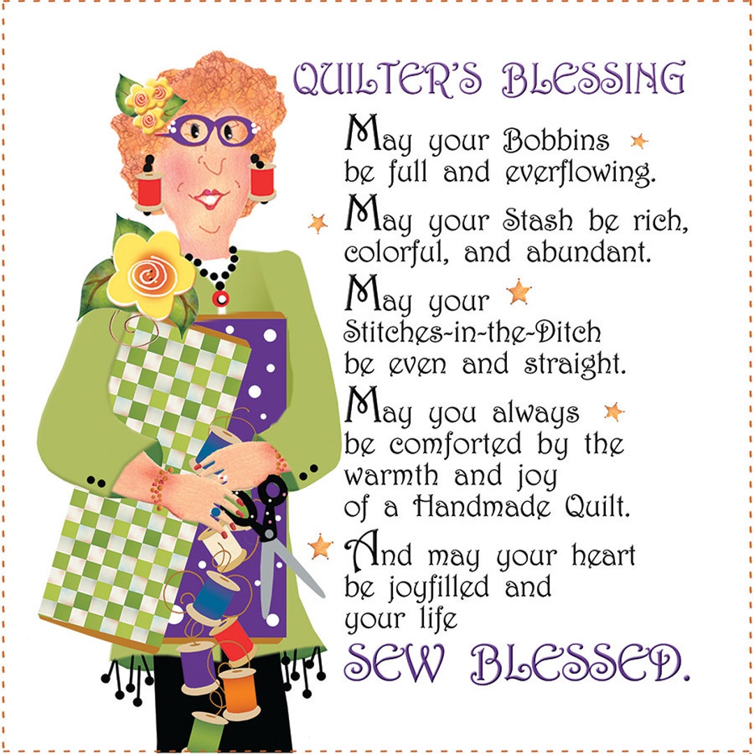 Quilter's Blessing - Fabric Art Panel - AP6.2 - Etsy