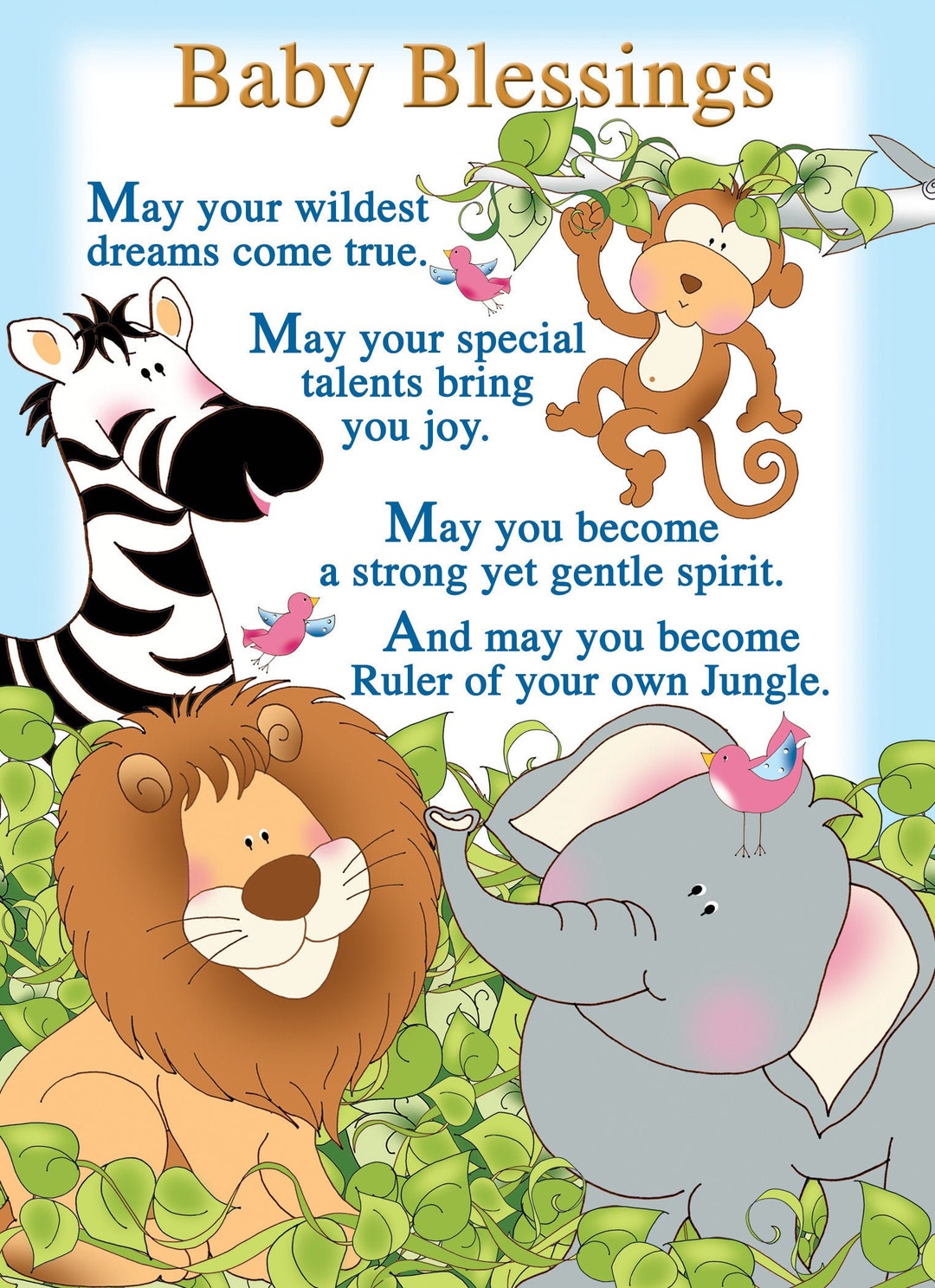 Baby Blessings Greeting Card/envelope - 2 per Pack - Etsy