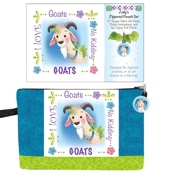 Goat Design for a Zippered Pouch Set - Etsy
